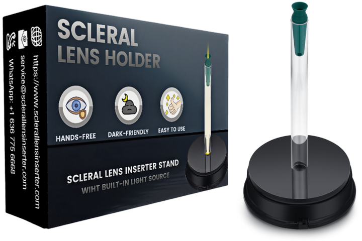 Scleral Lens Inserter Official – Hands-Free, LED-Guided, Travel-Ready